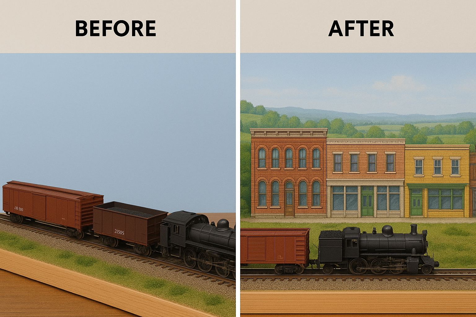 Adding Depth to Your Model Train Layout by Using Flats on the Backdrop ...